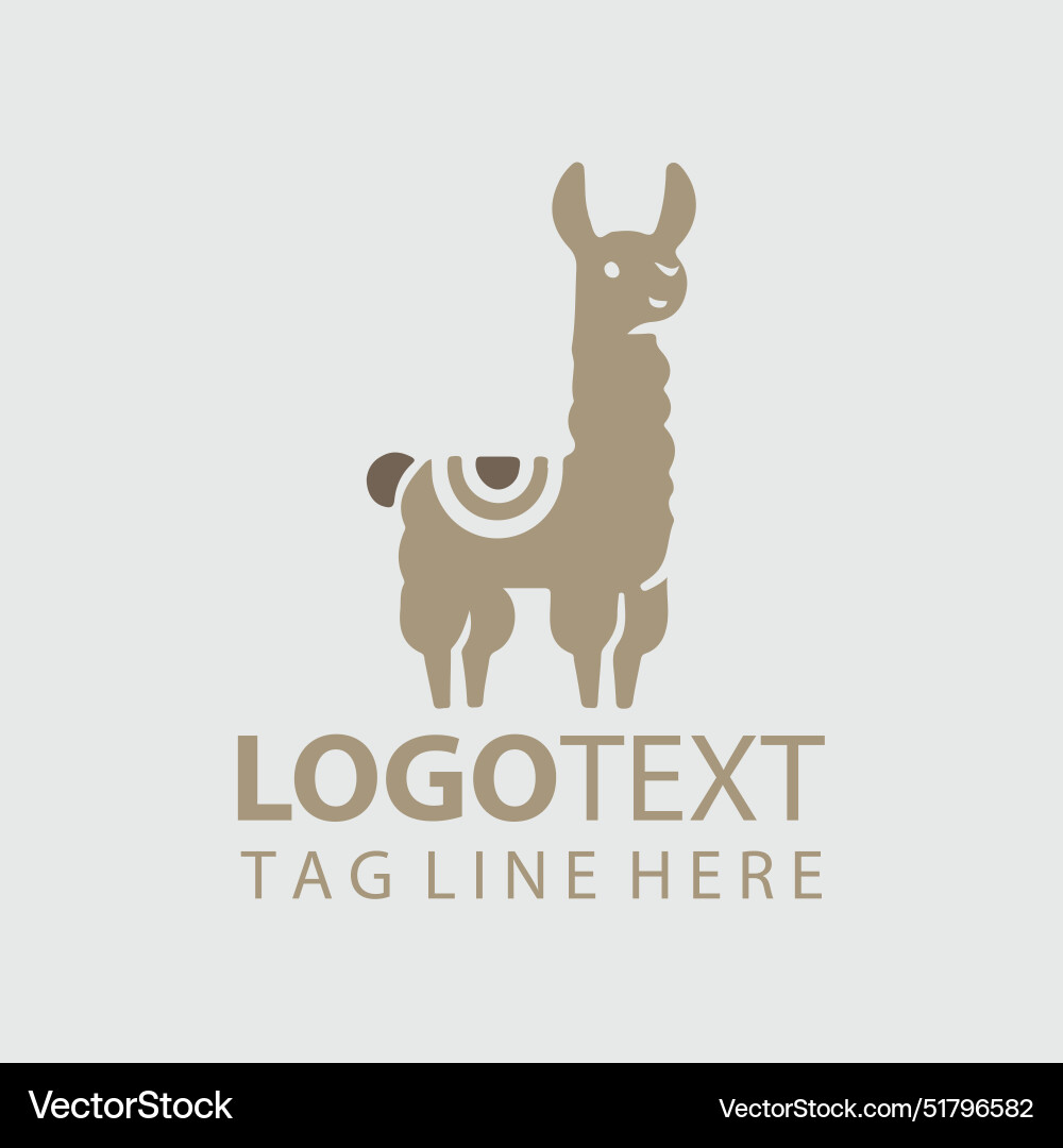 Llama logo Royalty Free Vector Image - VectorStock