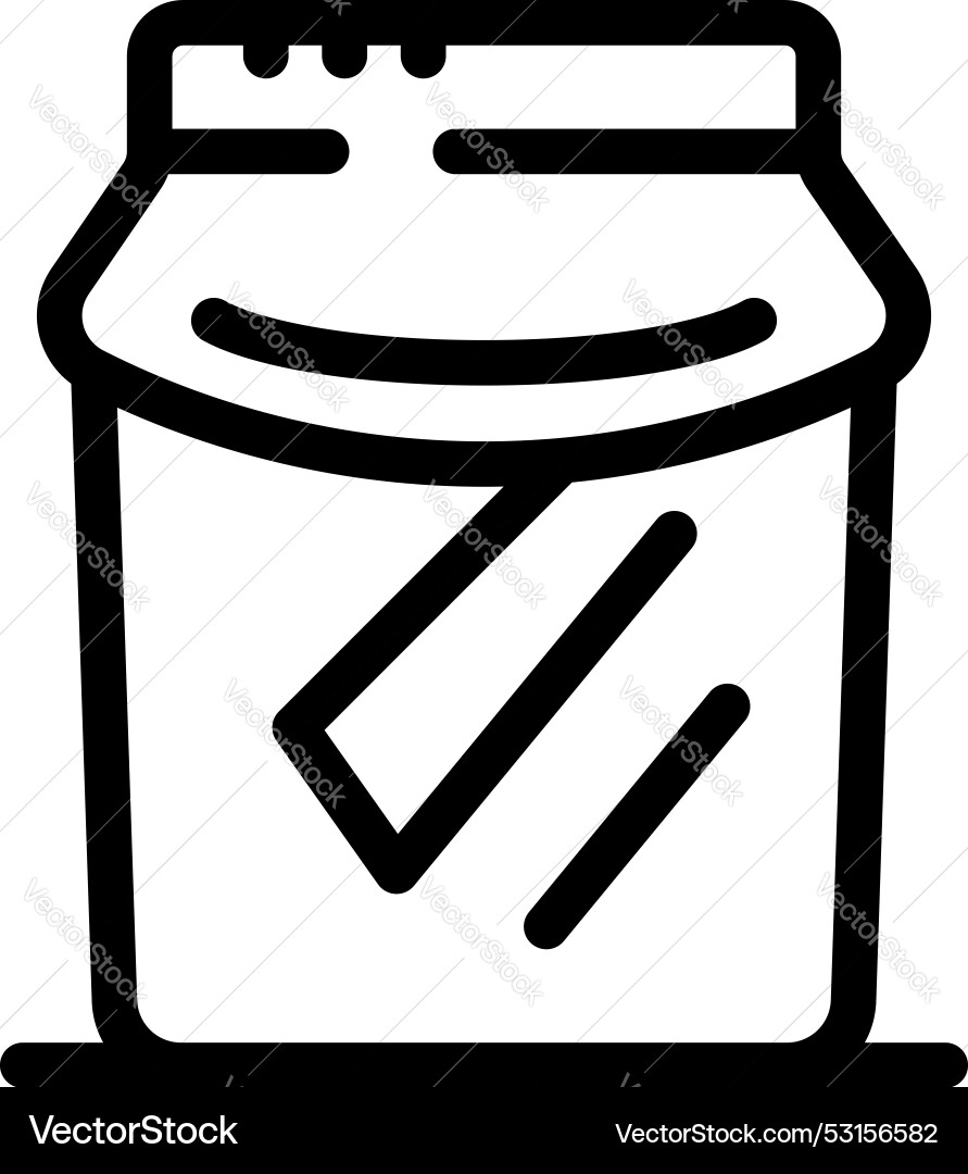 Opened tin can icon representing canned food Vector Image