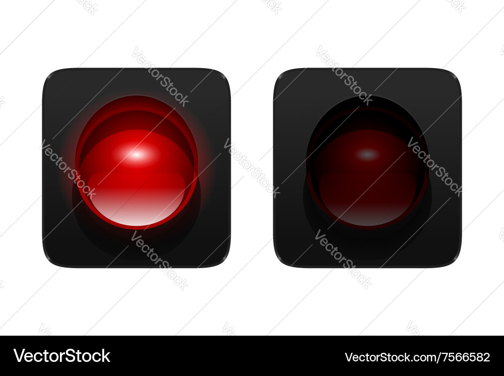 Red Traffic Light Icon Royalty Free Vector Image