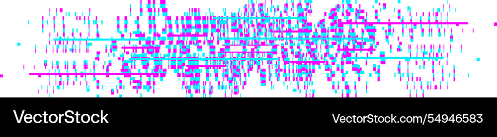 Abstract pixel sorting background with blue Vector Image