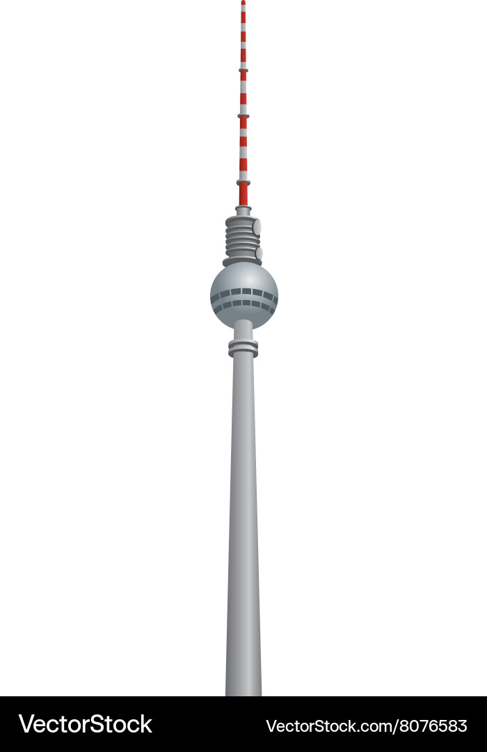 Berlin tv tower Royalty Free Vector Image - VectorStock