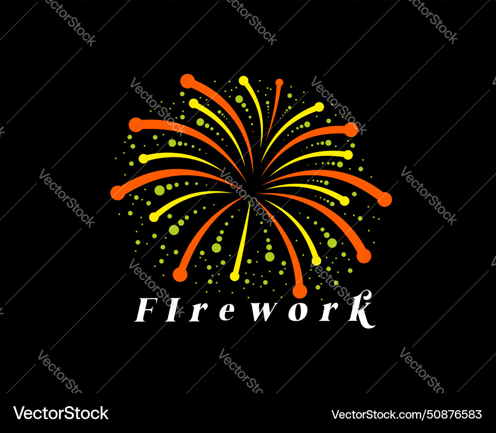 Carnival firework icon birthday party confetti Vector Image