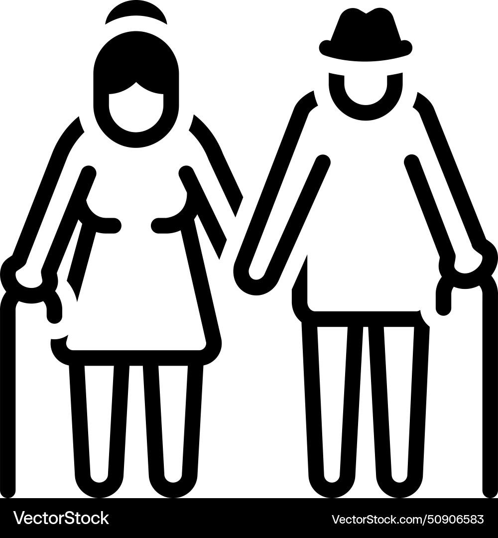 Elderly couple Royalty Free Vector Image - VectorStock
