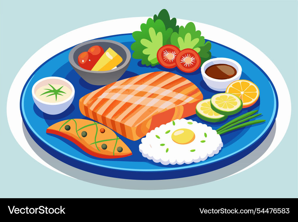 Flat style english breakfast Royalty Free Vector Image