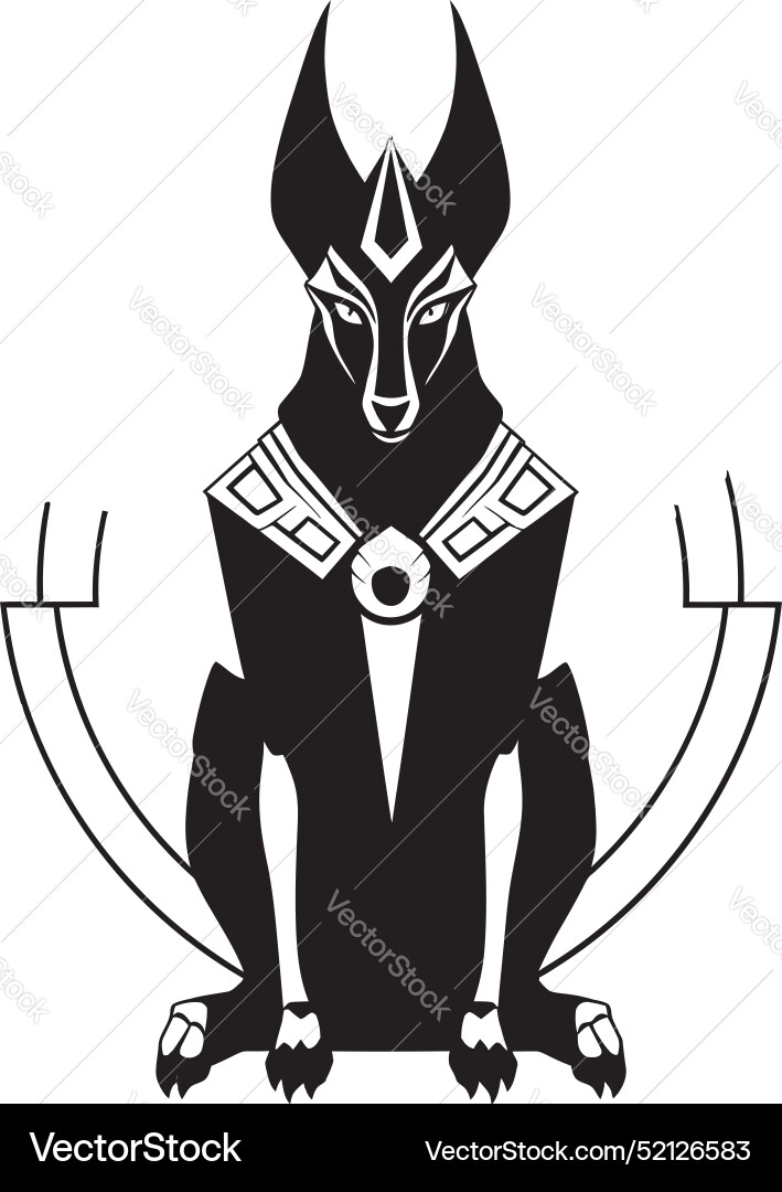 Geometric guide an abstract anubis icon modern Vector Image