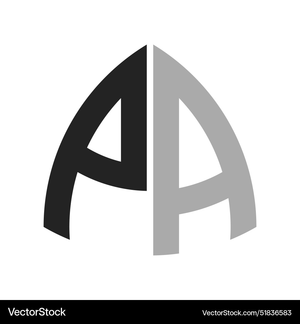 Modern creative pa logo design letter icon Vector Image
