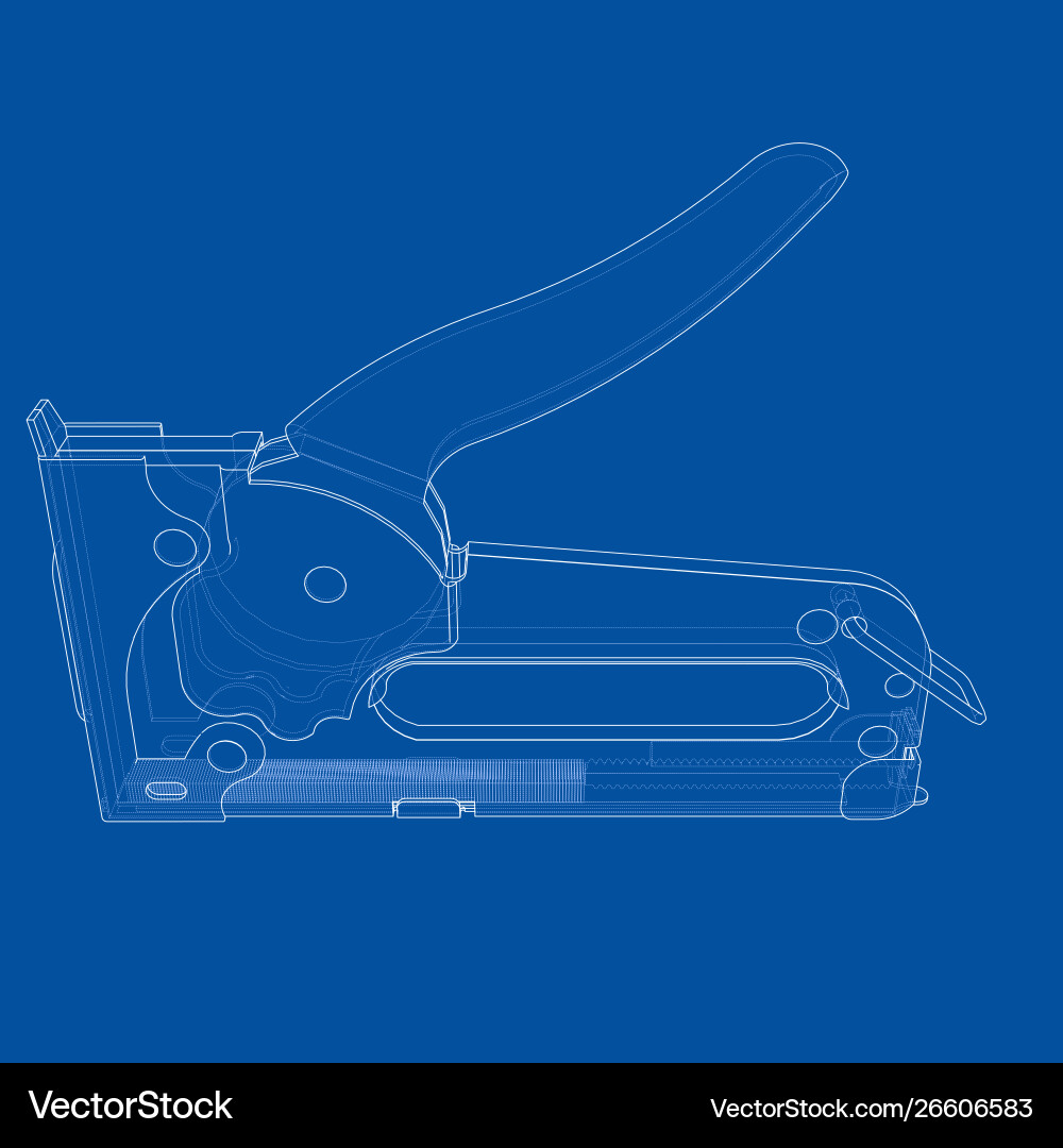 Outline construction stapler Royalty Free Vector Image