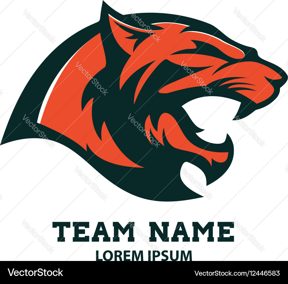 Puma Head Logo Template Royalty Free Vector Image