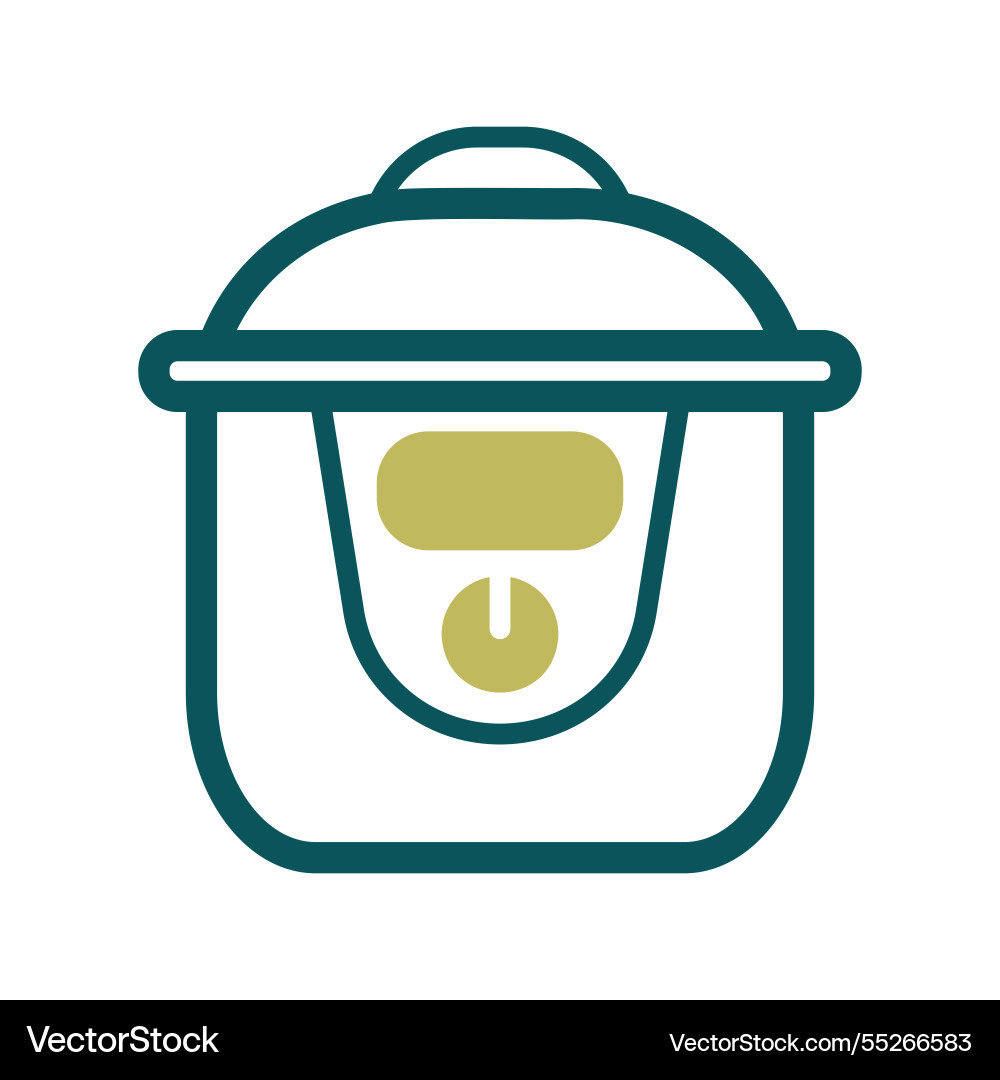 Slow cooking crock pot icon Royalty Free Vector Image