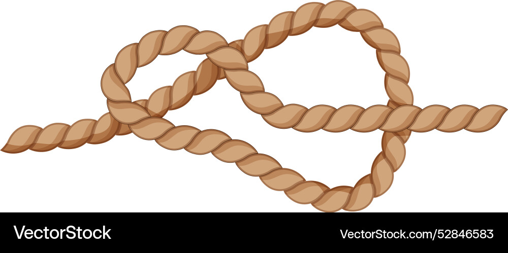 Splice rope knot cartoon Royalty Free Vector Image