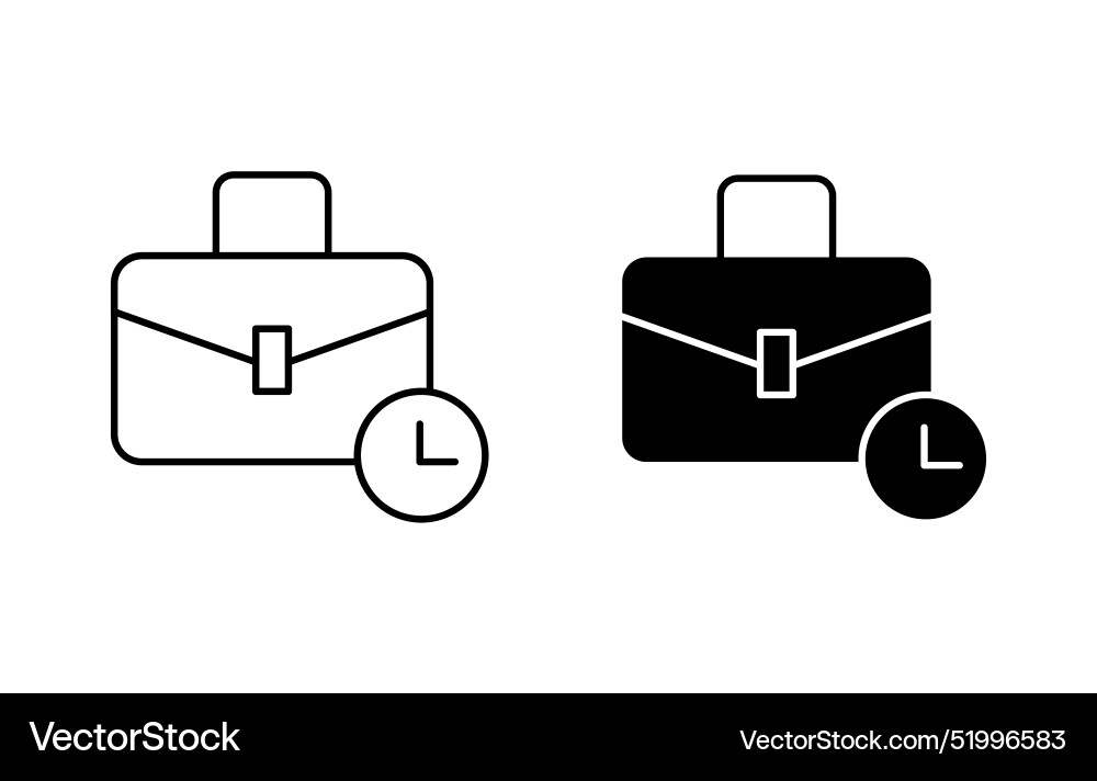 Work experience linear art icon set Royalty Free Vector