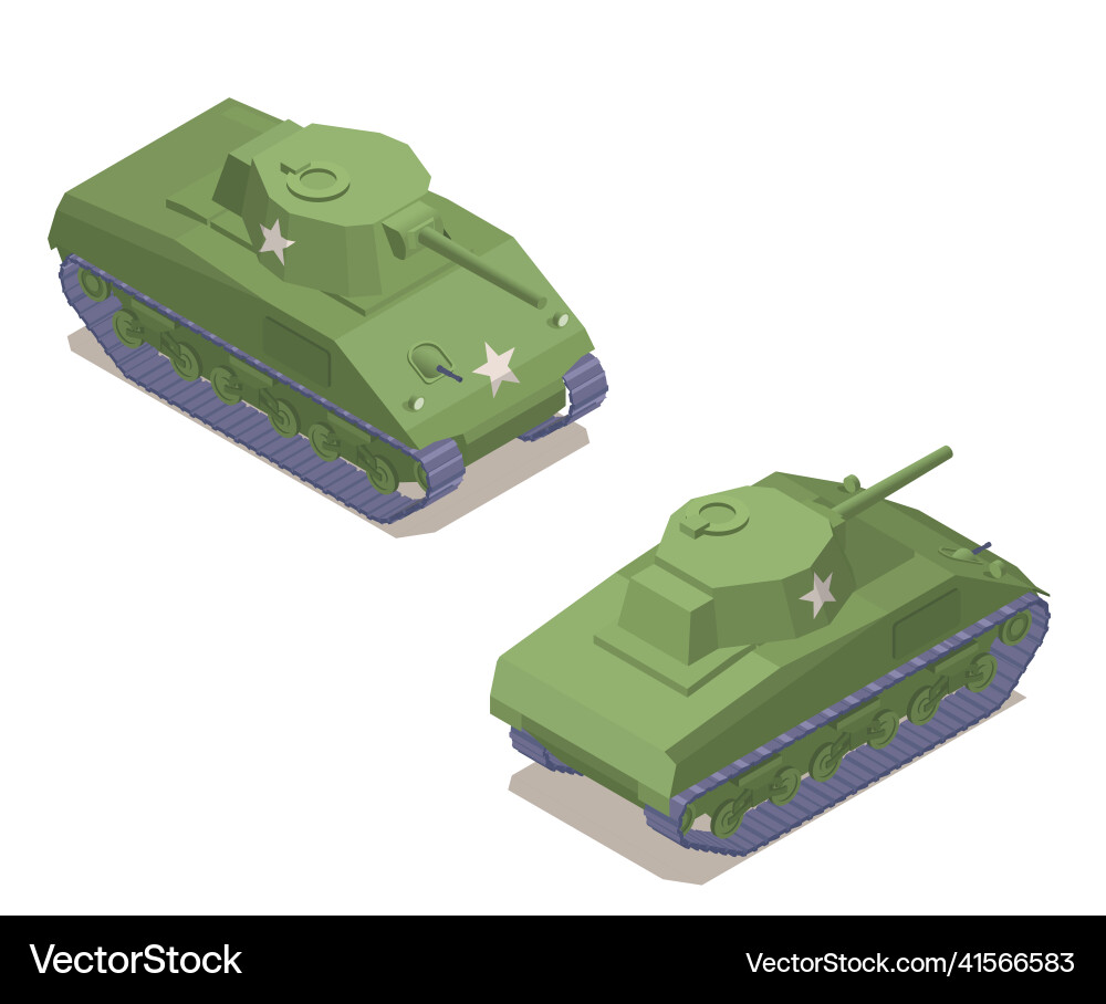 Wwii military vehicles set Royalty Free Vector Image