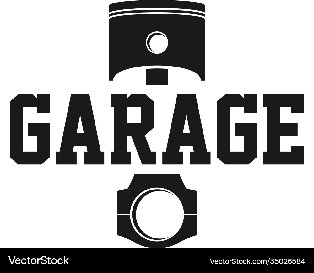 Automotive logo design style for garage Royalty Free Vector