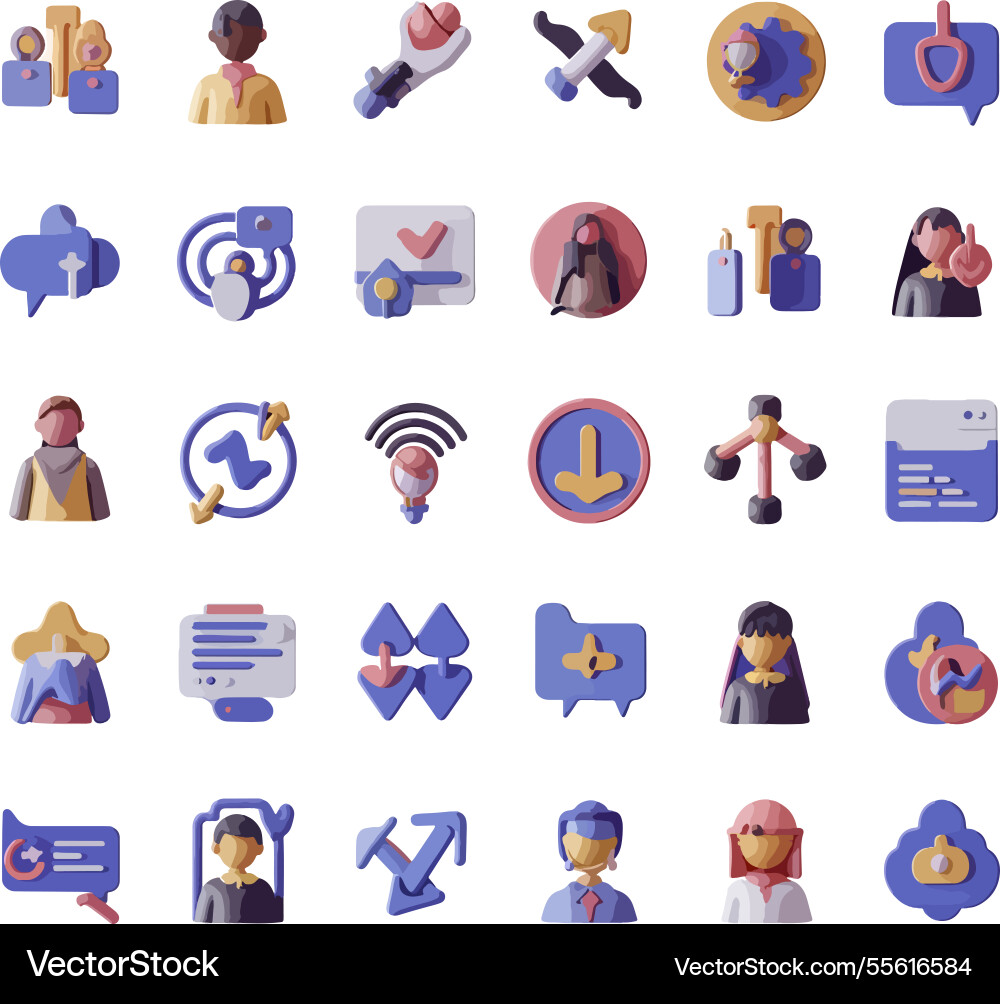 Community logo icon set bundle stock photos Vector Image
