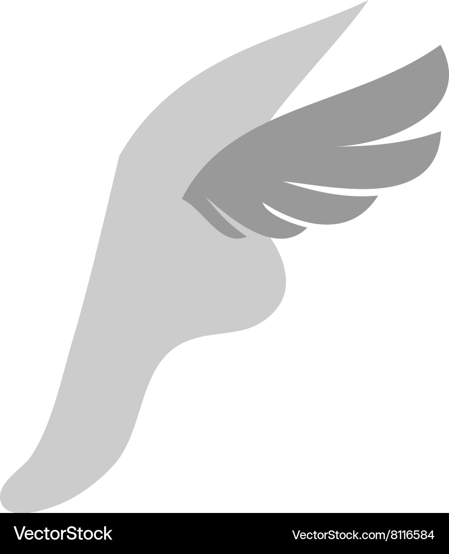 Flying-foot Royalty Free Vector Image - VectorStock