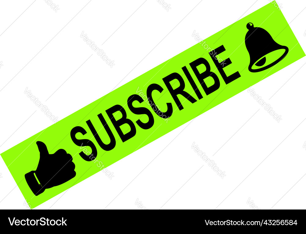 Like hand subscribe and bell internet banner Vector Image