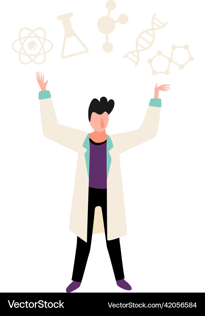 Science flat Royalty Free Vector Image - VectorStock