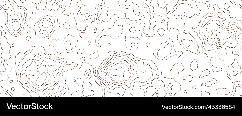 Topography white map seamless pattern with dotted Vector Image