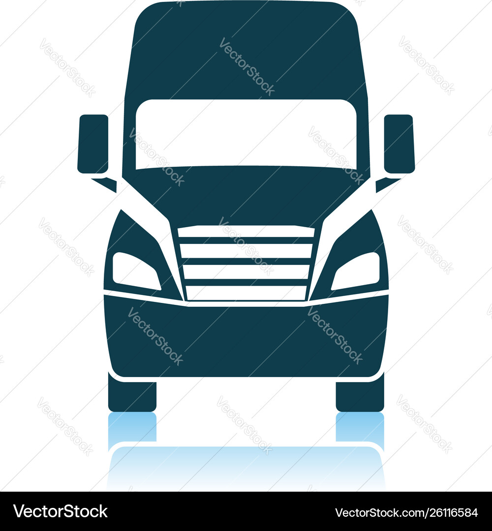 Truck icon front view Royalty Free Vector Image