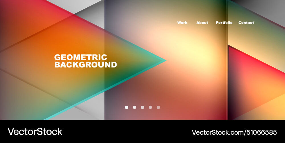 A colorful geometric background with triangles Vector Image