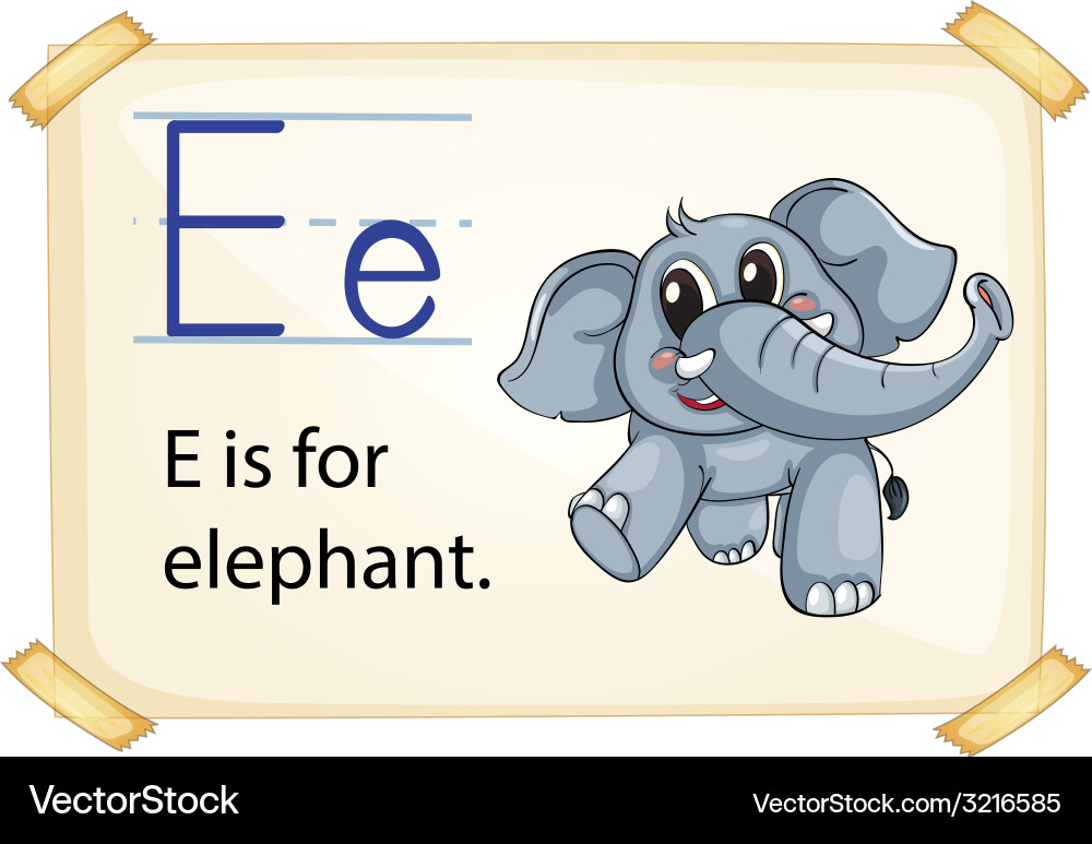 Alphabet e Royalty Free Vector Image - VectorStock