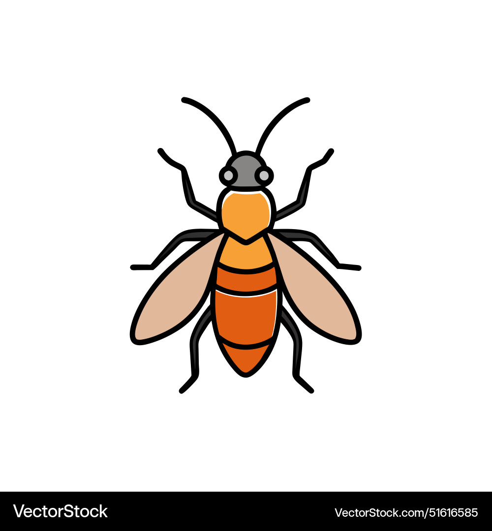 Bombardier beetle lies icon Royalty Free Vector Image