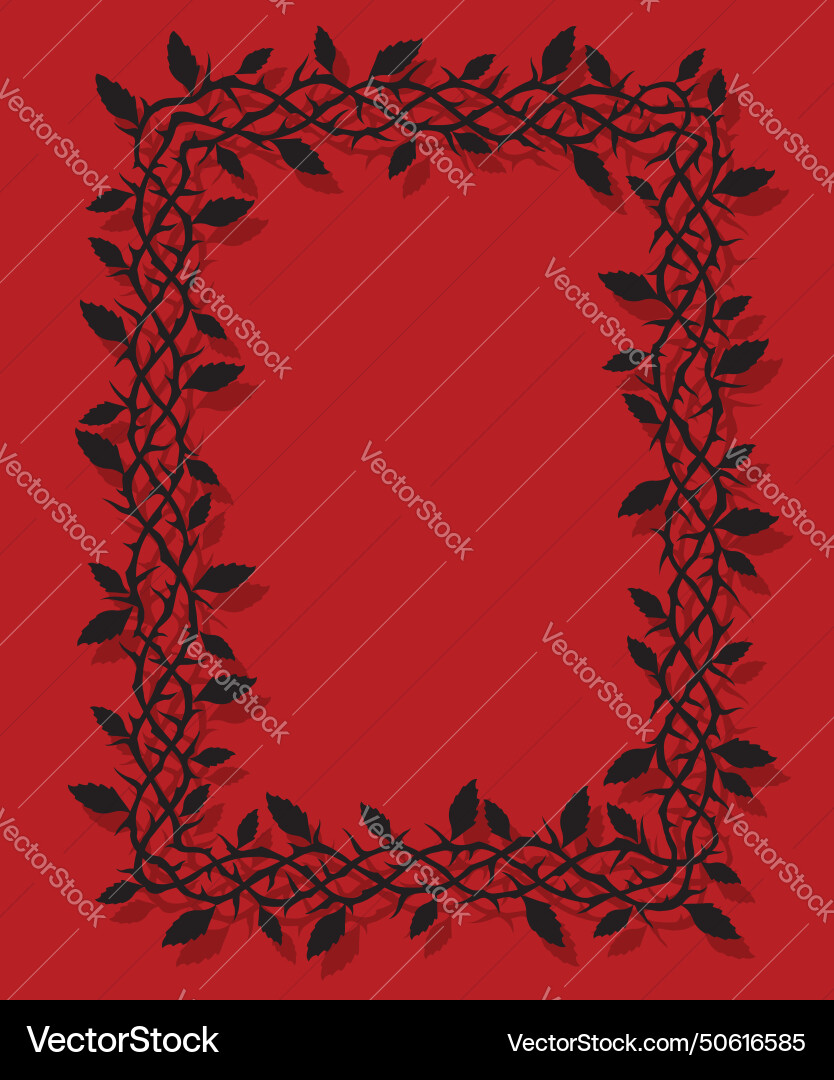 Frame of thorns image Royalty Free Vector Image