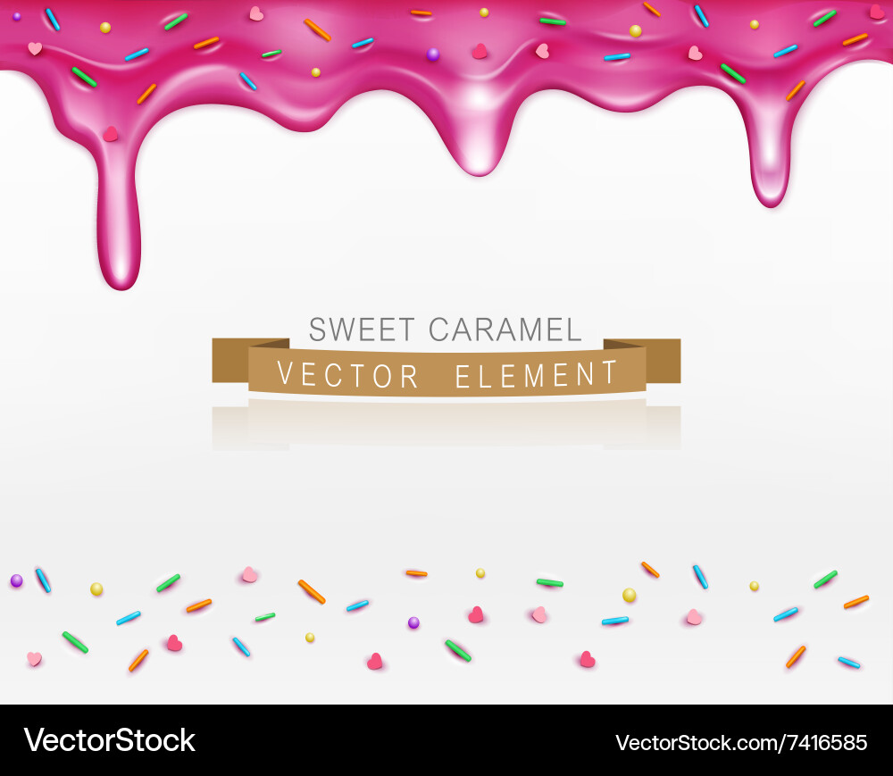 Icing with sprinkles Royalty Free Vector Image