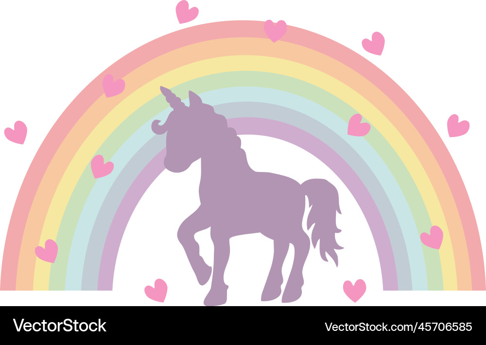 Magical Rainbow Unicorn Royalty Free Vector Image