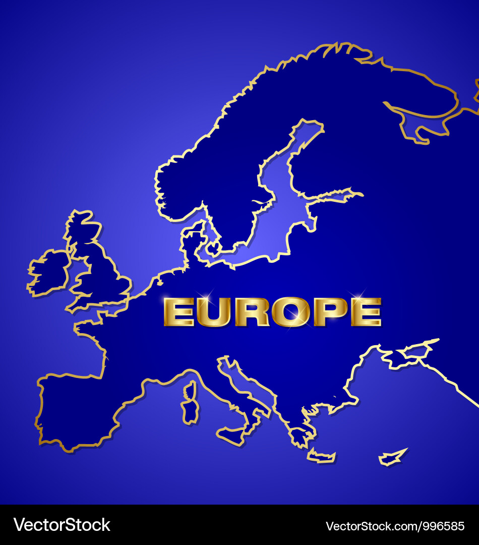 Map of europe Royalty Free Vector Image - VectorStock