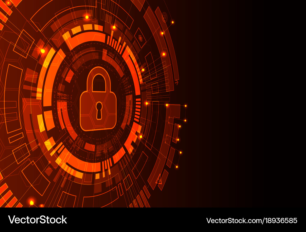 Protection concept of digital and technological Vector Image
