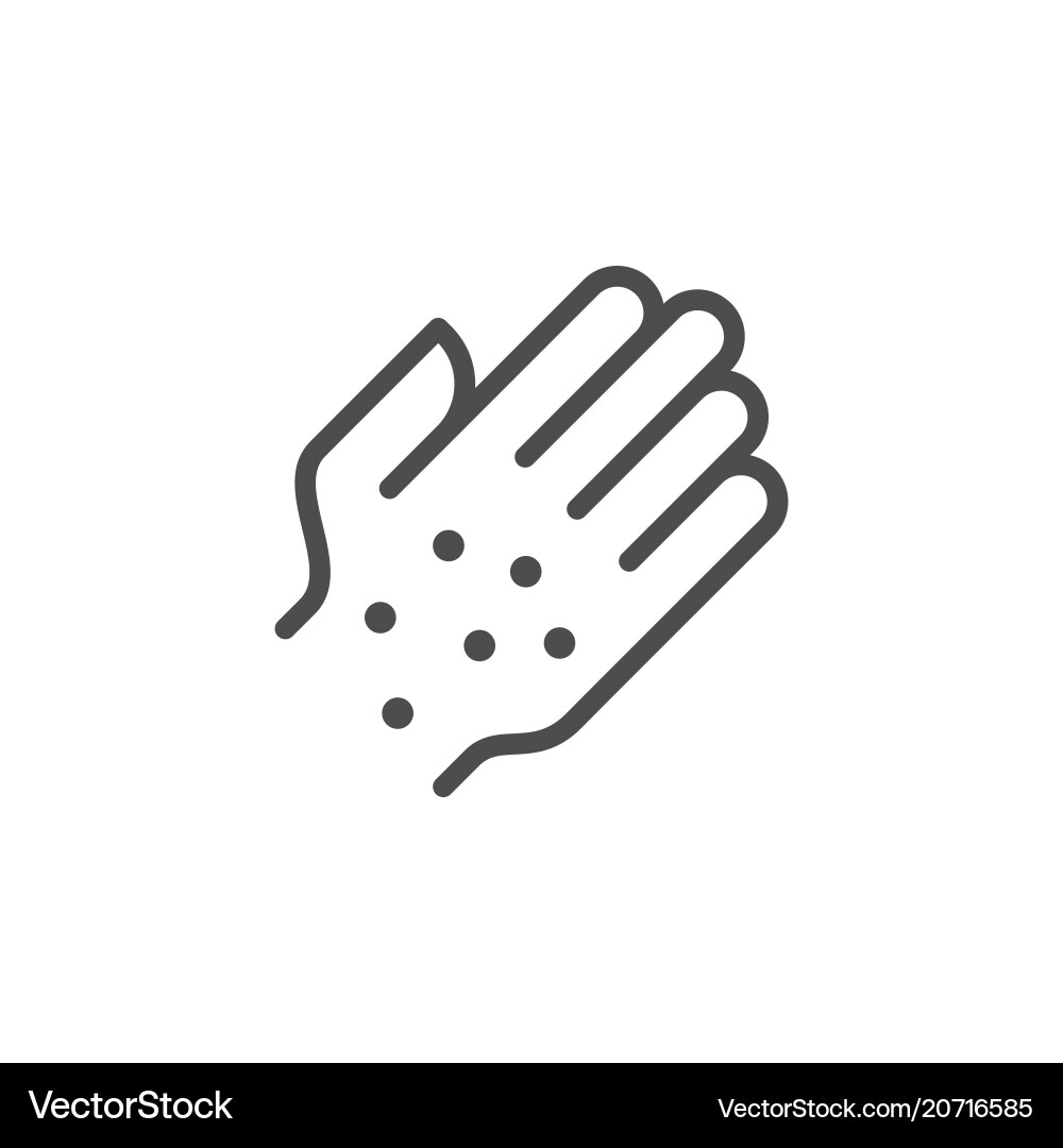 Rash line icon Royalty Free Vector Image - VectorStock