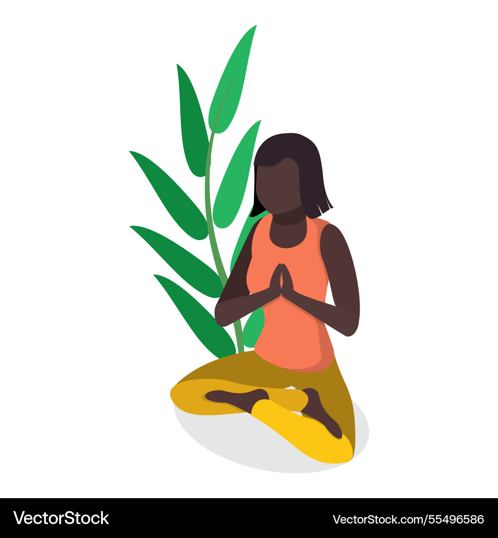 3d isometric flat of human Royalty Free Vector Image