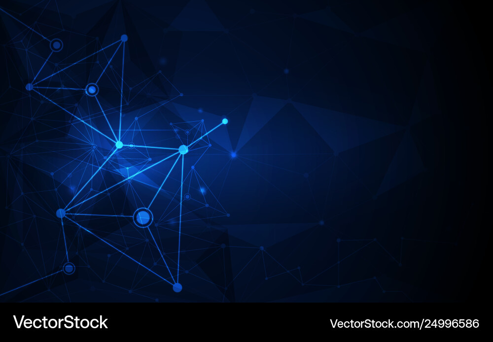 3D Molecular Polygon Structure Royalty Free Vector Image