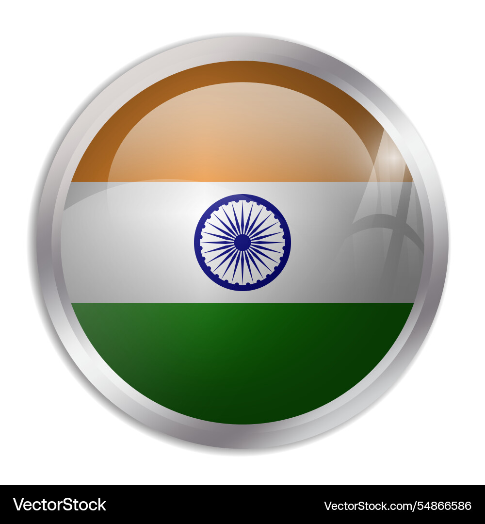 Circle flag of india Royalty Free Vector Image