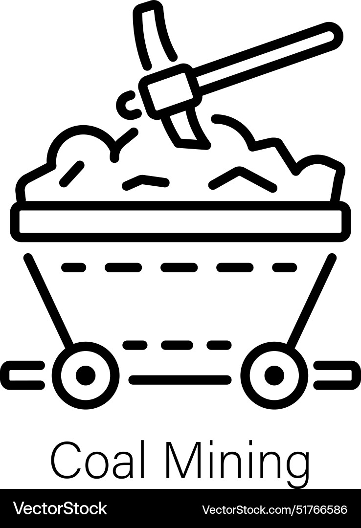 Coal mining Royalty Free Vector Image - VectorStock