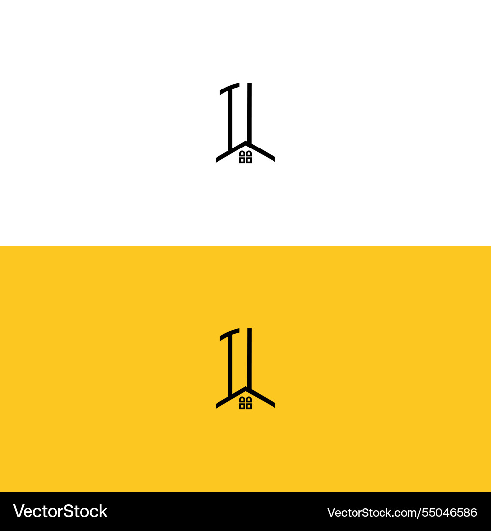 Creative initial letters il logo for house Vector Image
