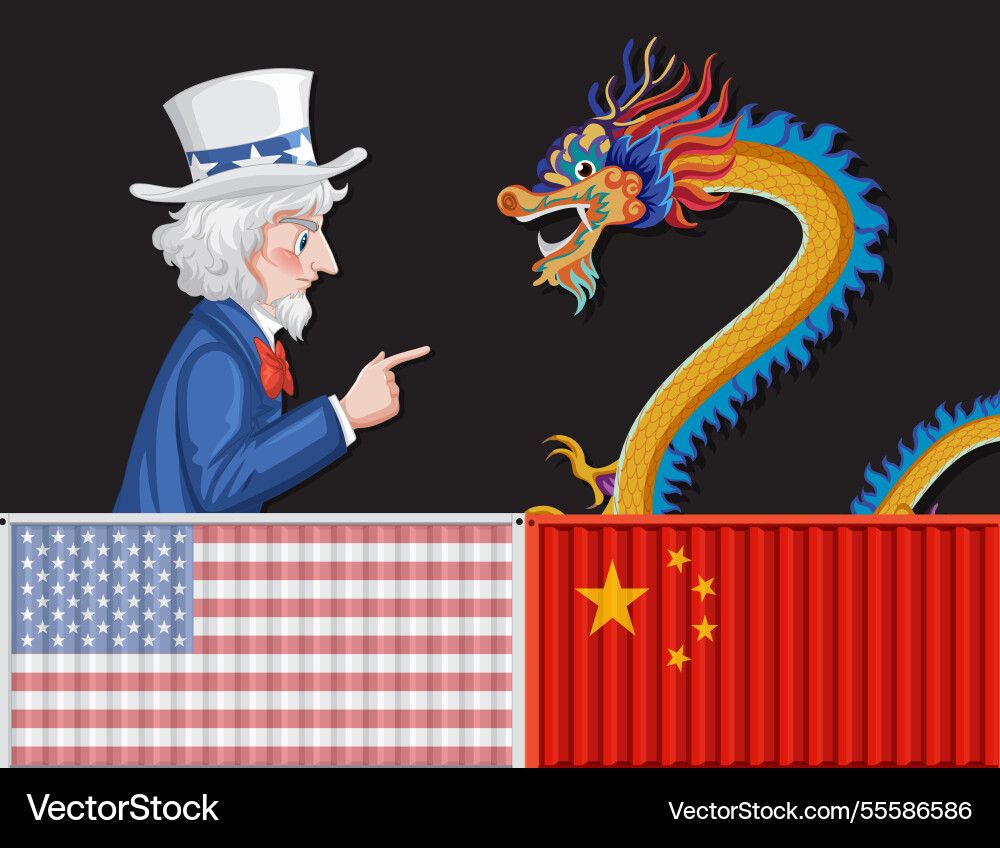 Economic conflict and international relations Vector Image