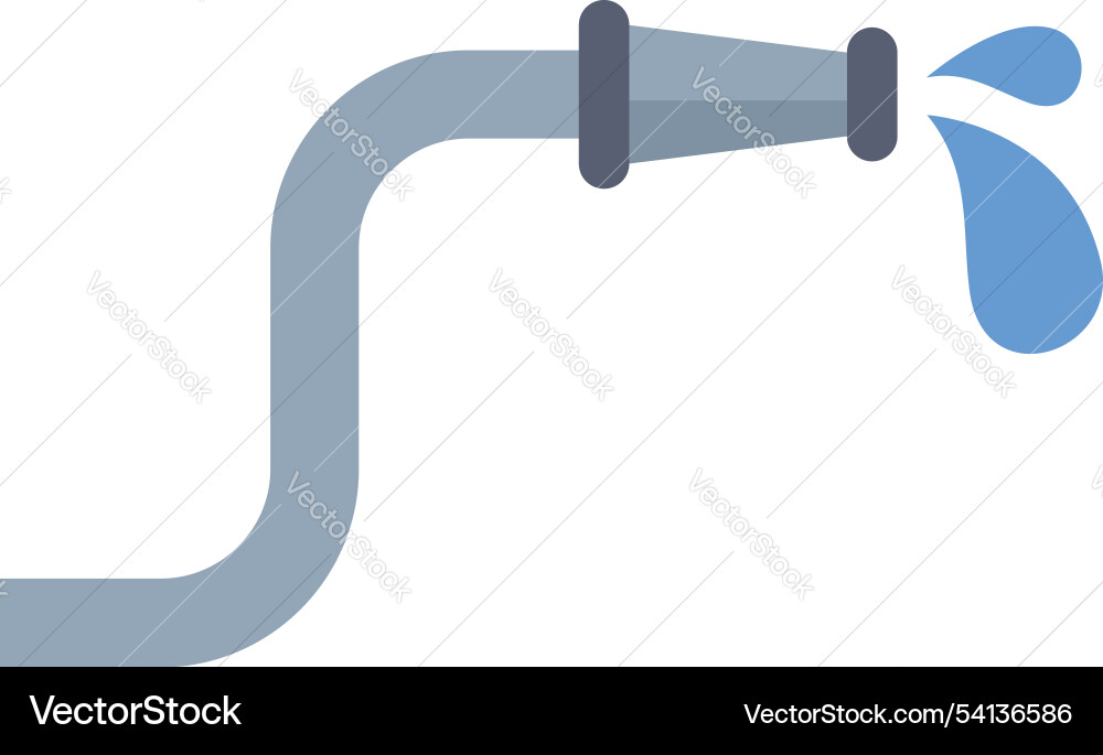 Fire hose spraying water minimalist icon design Vector Image