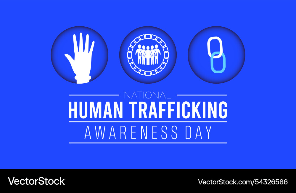 National human trafficking awareness day Vector Image
