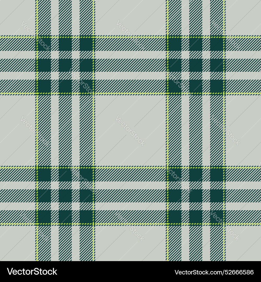 Plaid seamless pattern in green check fabric Vector Image