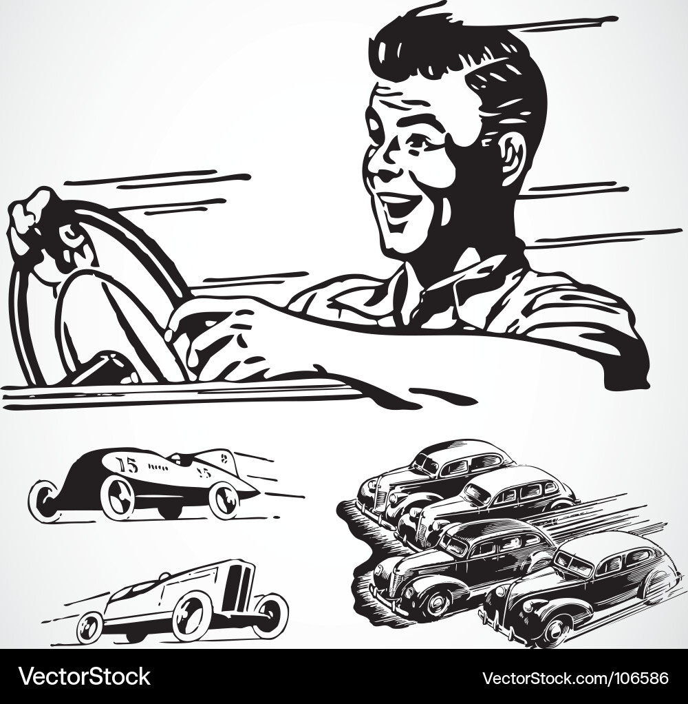 Retro car graphics Royalty Free Vector Image - VectorStock