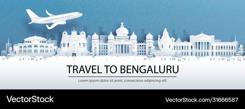 Bangalore india landmark Royalty Free Vector Image