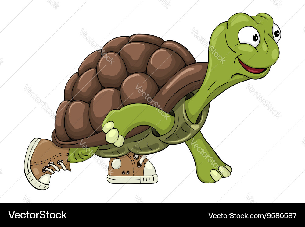 Cartoon Turtle Runner Royalty Free Vector Image