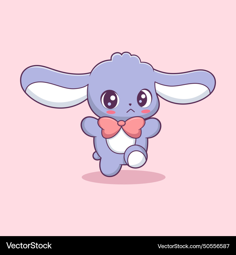 Cute bunny character design Royalty Free Vector Image