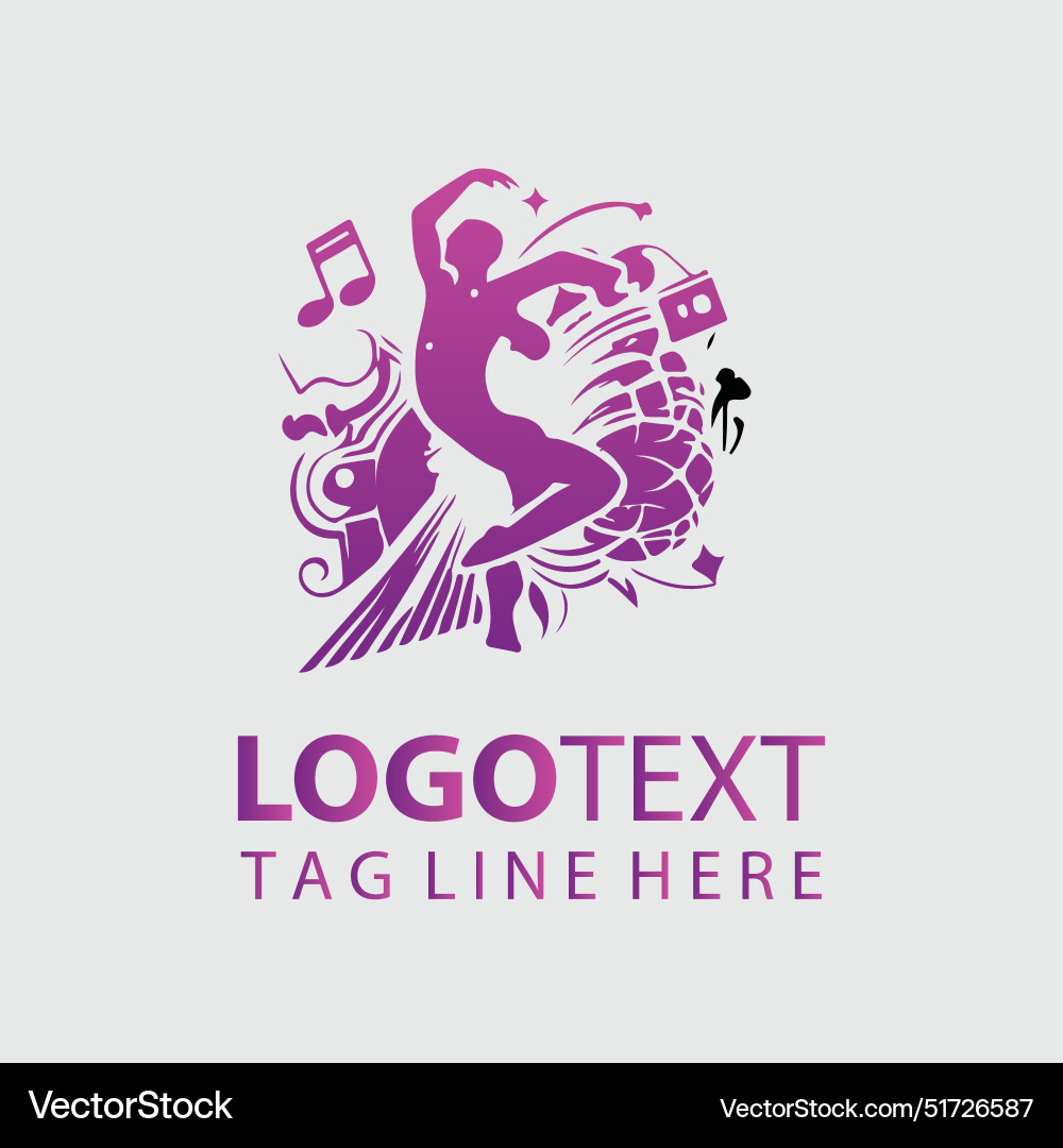 Dancing logo Royalty Free Vector Image - VectorStock