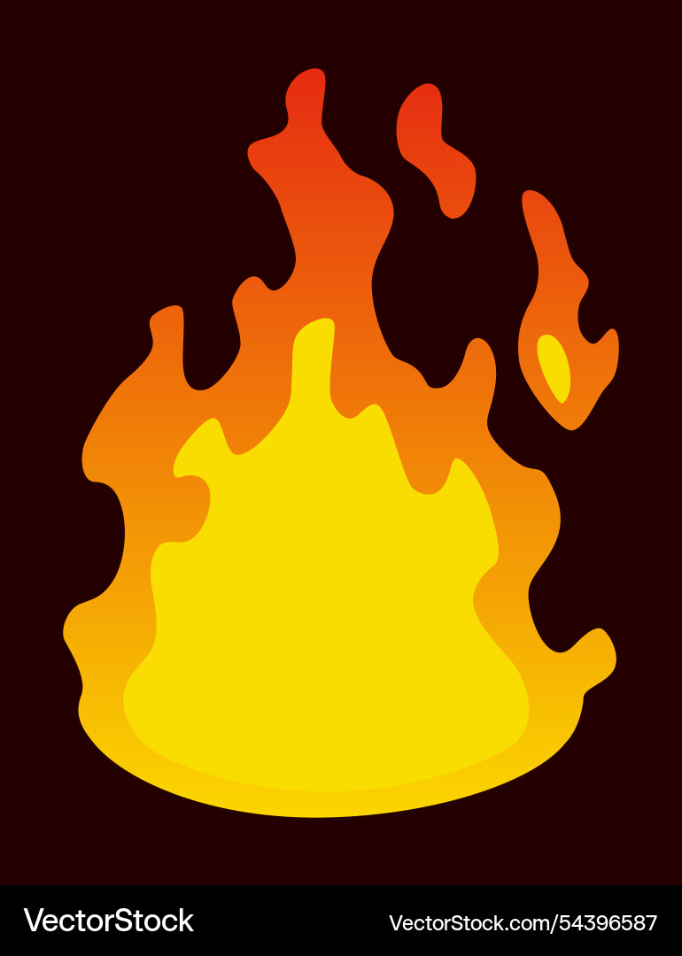 Fire animation sprite red and orange flame Vector Image
