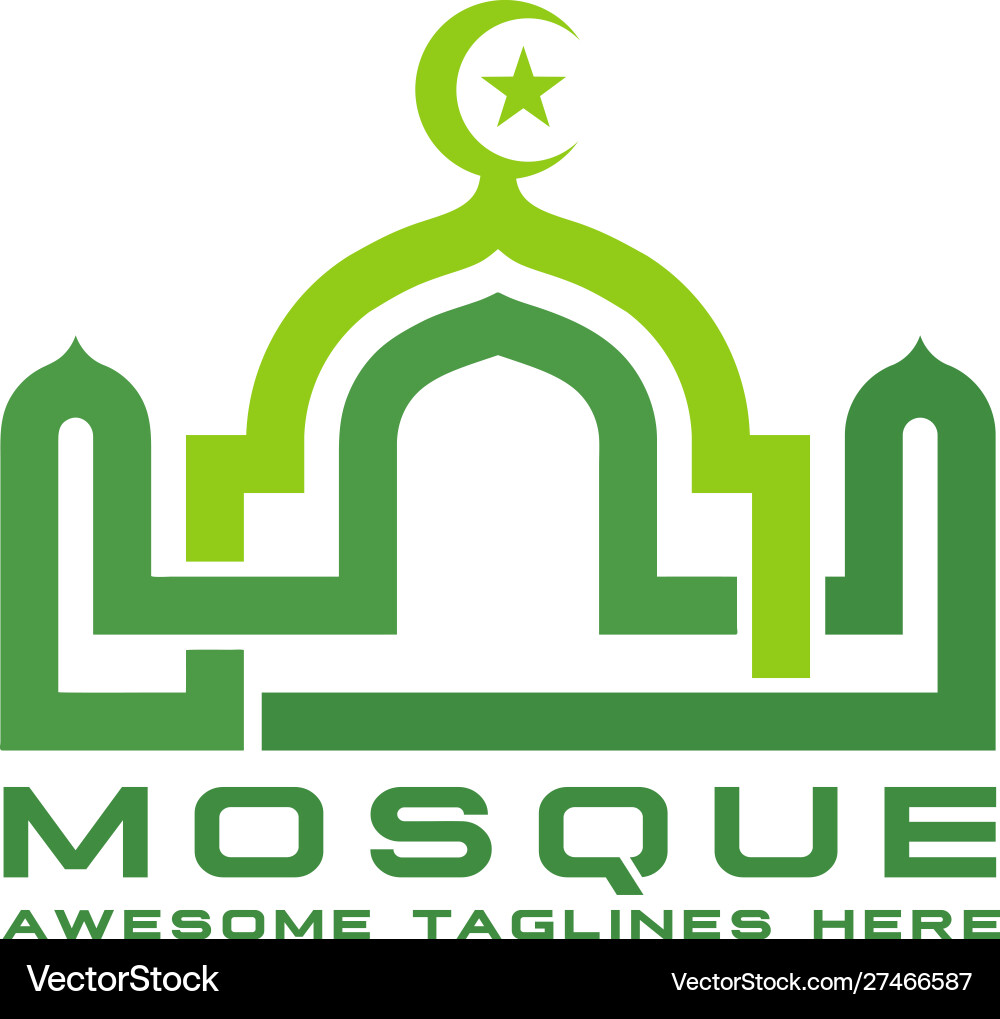 Masjid Cdr Logo Islamic Mosque Logo Vector Icon Stock Vector