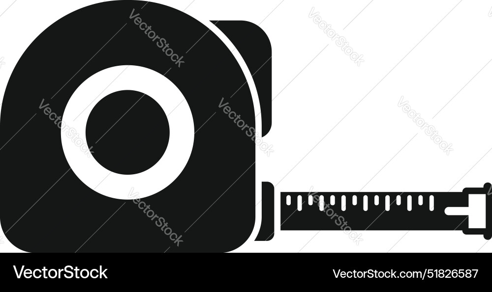 Measuring tape icon showing length Royalty Free Vector Image