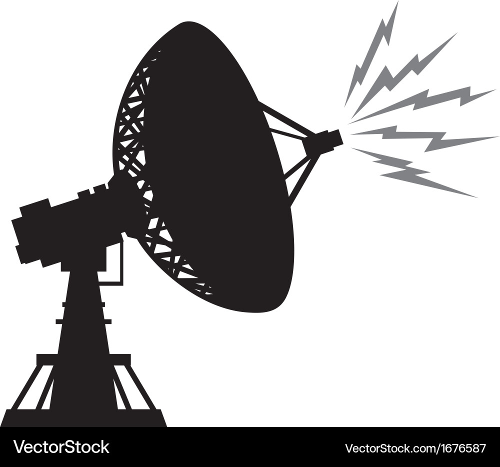 Radar silhouette Royalty Free Vector Image - VectorStock